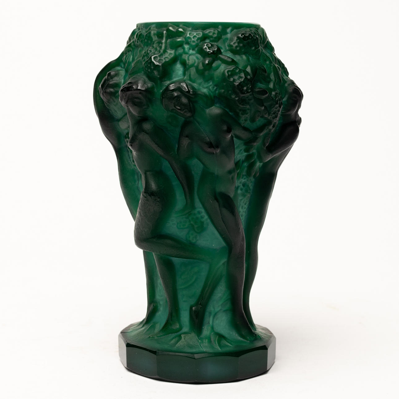 A green malachite glass vase, Art Deco, 1930s. Glass - Utility glass ...