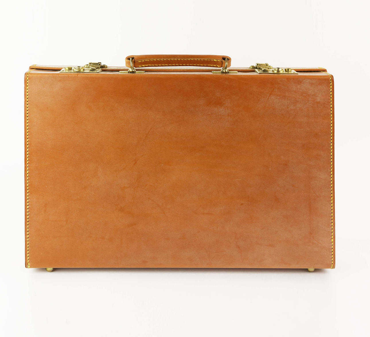 A PAPWORTH TANNED LEATHER ATTACHE BRIEFCASE. Vintage & Designer Fashion ...