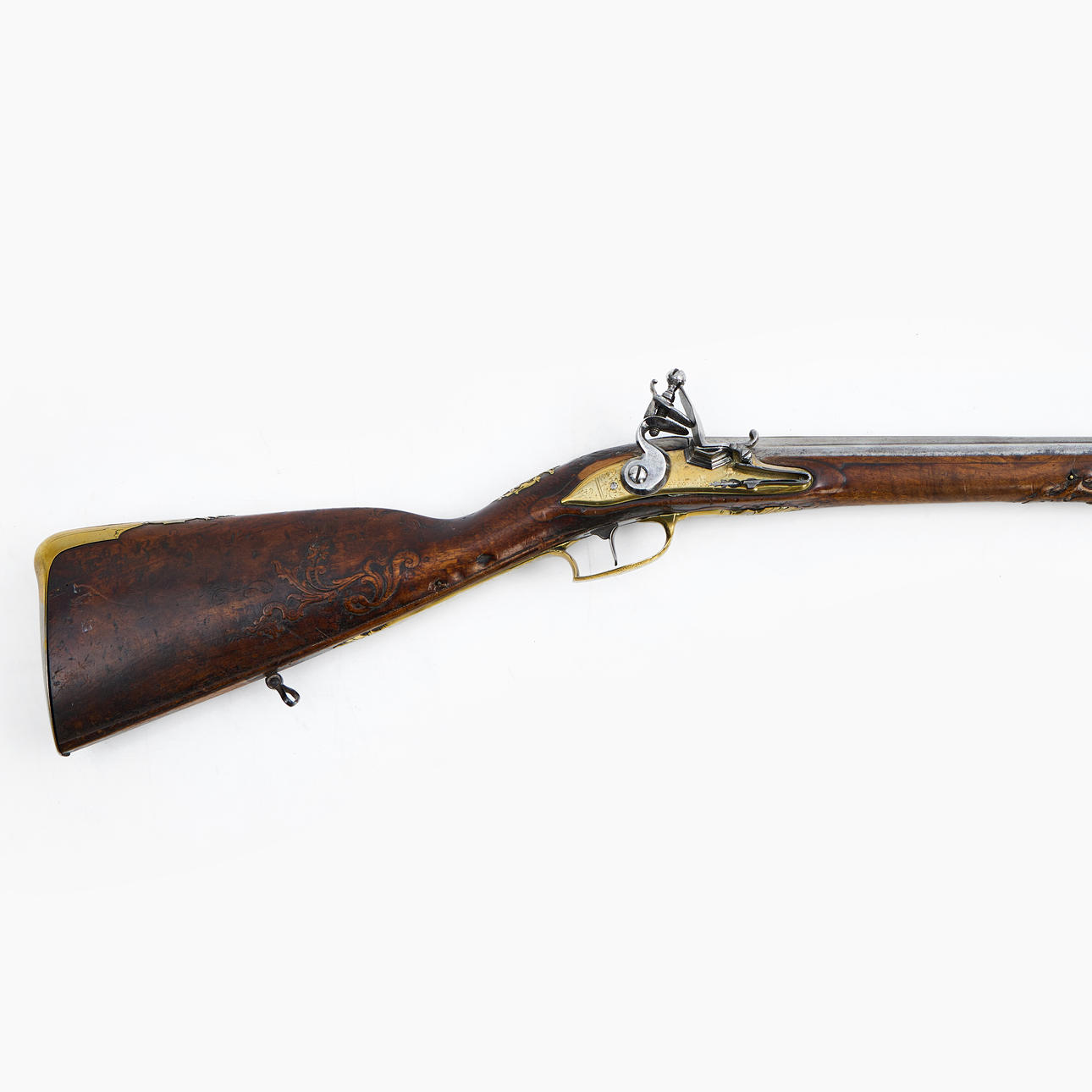 FLINT LOCK RIFLE, for hunting, 1700/19th century, barrel marked ...