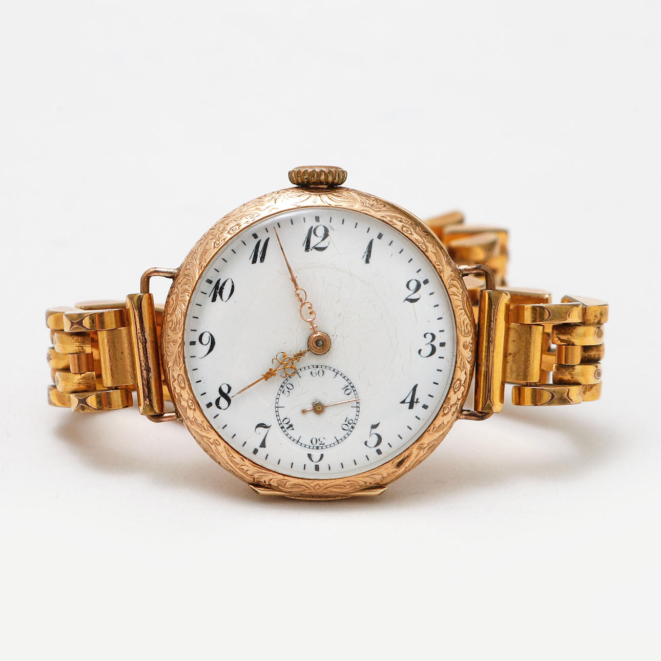 WRISTWATCH/ POCKET WATCH, 14k in case, bracelet in gold. Clocks ...