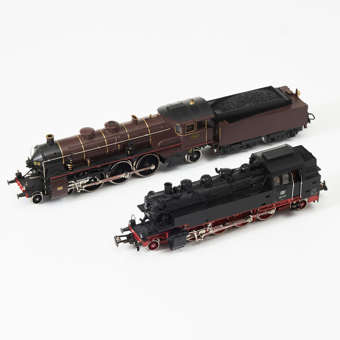 MÄRKLIN, 2 locomotives, 3096 DB steam locomotive BR 86, steam ...