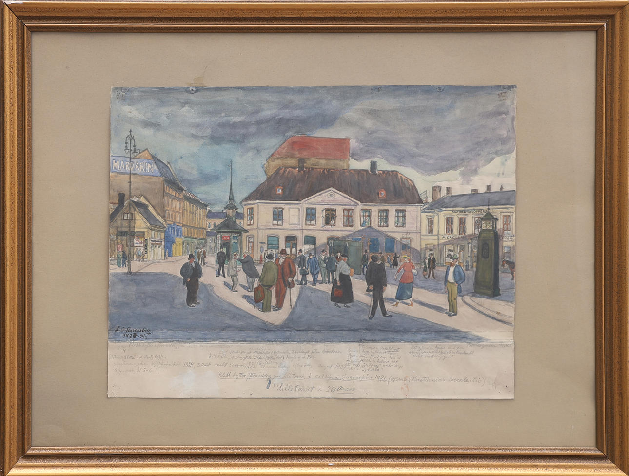 LUDVIG ORNING RAVENSBERG (1871-1958). KLEINER PLATZ IN OSLO, 1920ER ...