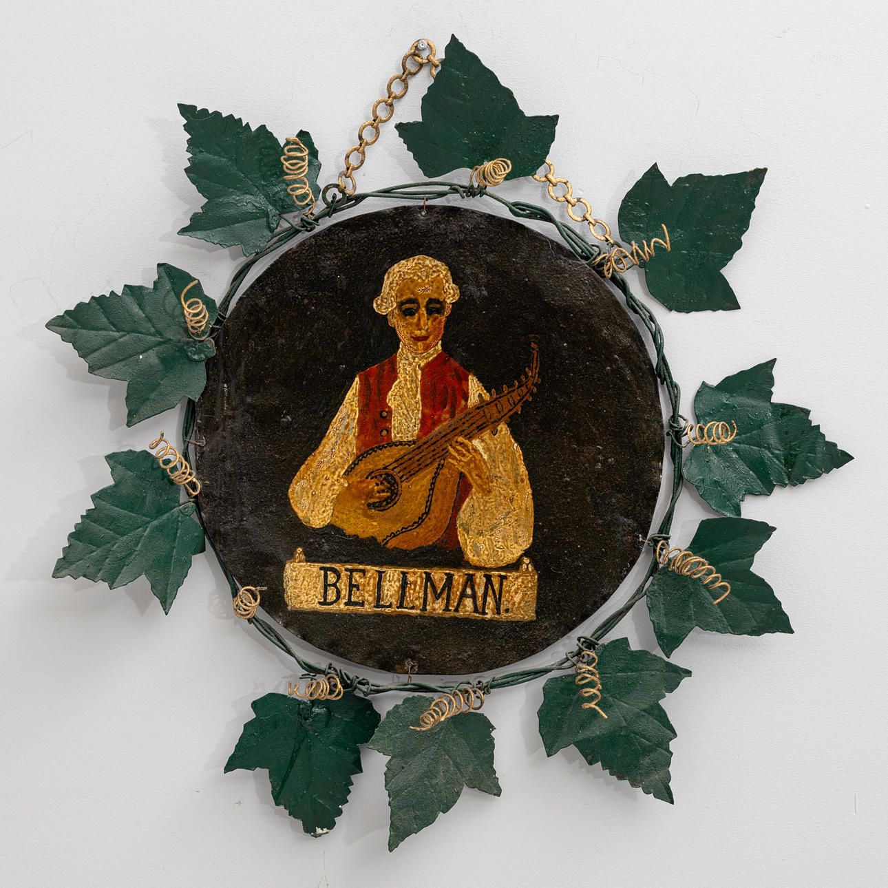 SIGN, metal, painted, from restaurant Bellman on Bellmansgatan. 20th ...