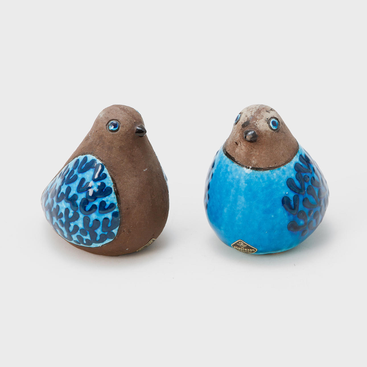 INGER PERSSON. Fåglar, ett par, glaserat stengods, Ateljé Rörstrand ...