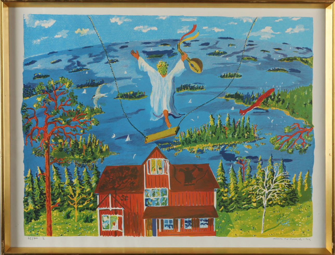 MATS NORRYD. Speleman, lithograph in colours, signed -74. Art ...