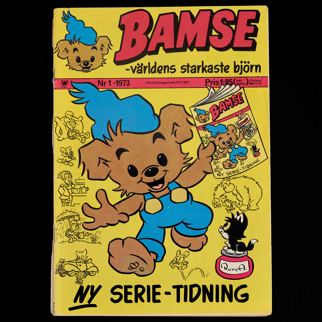 BAMSE, FÖRSTA NUMRET, serietidning, nr 1, 1973. Illustratör/omslag ...