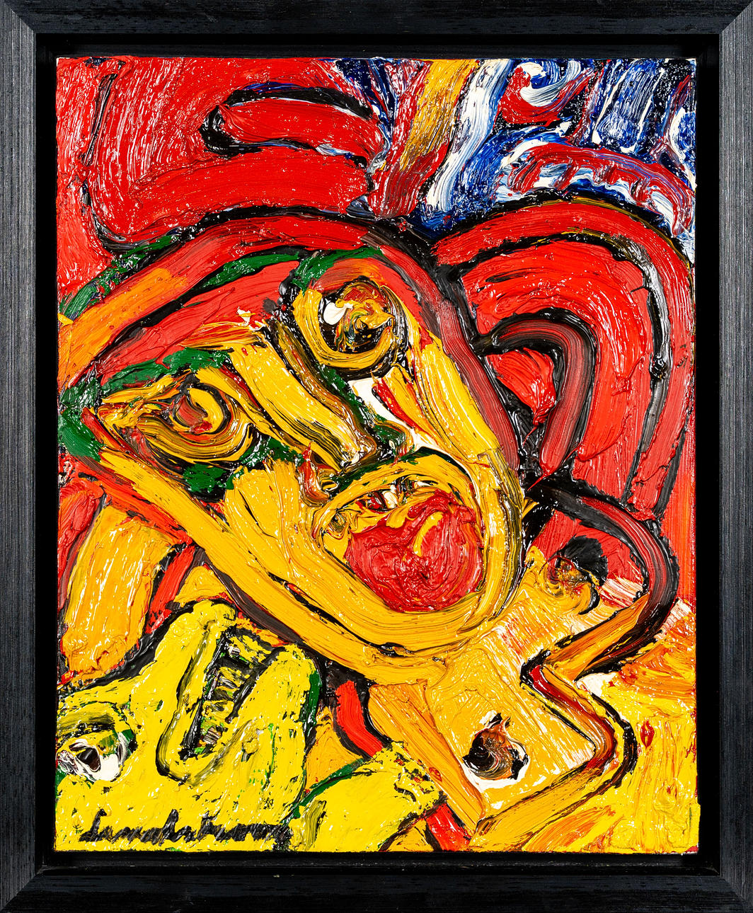 BENGT LINDSTRÖM. Olja på duk,"Gräl", Signerad Lindstrom. Konst - Måleri ...