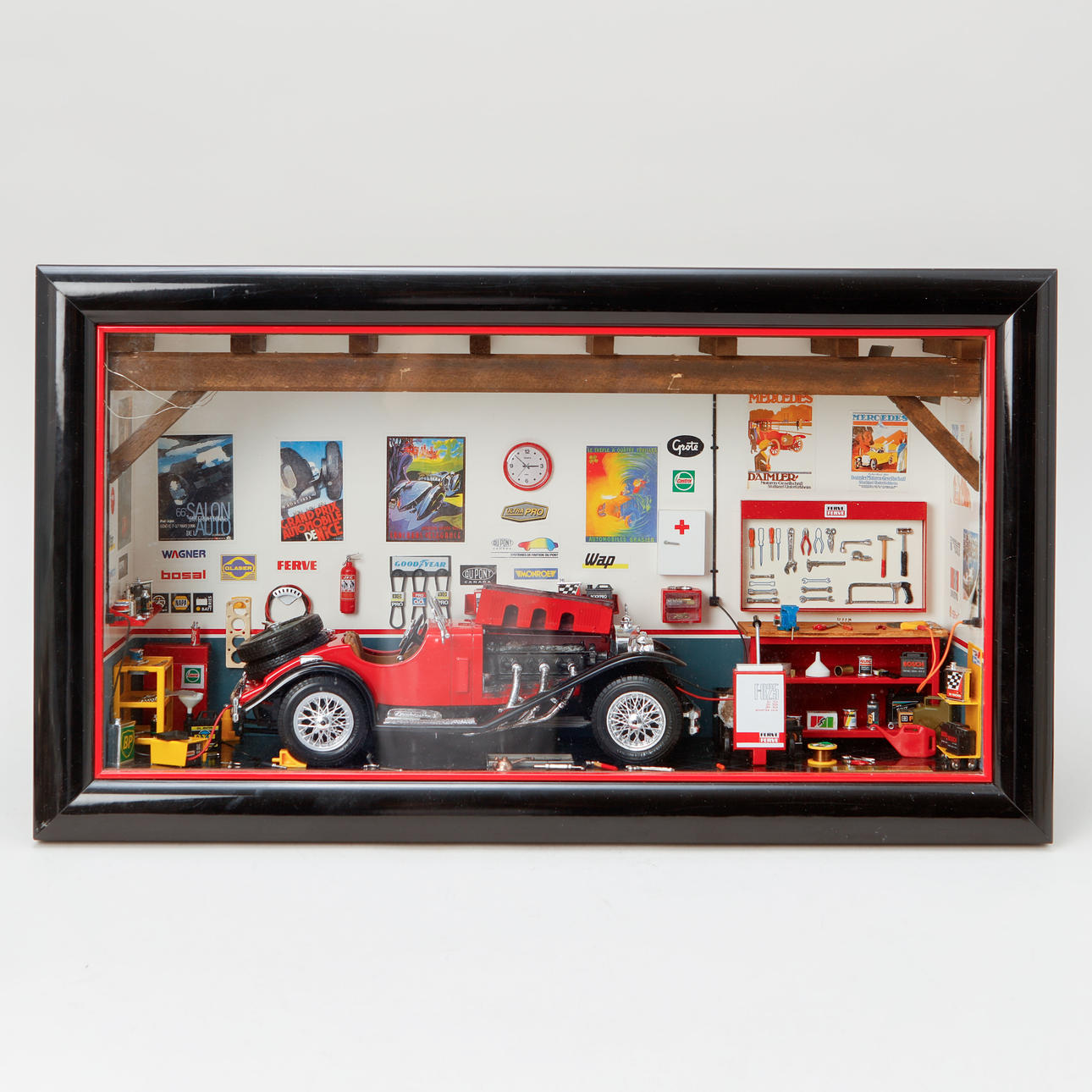 DIORAMA, "Mercedes-Benz SSK (1928)", Vitrina Mini-Taller design Ferret ...