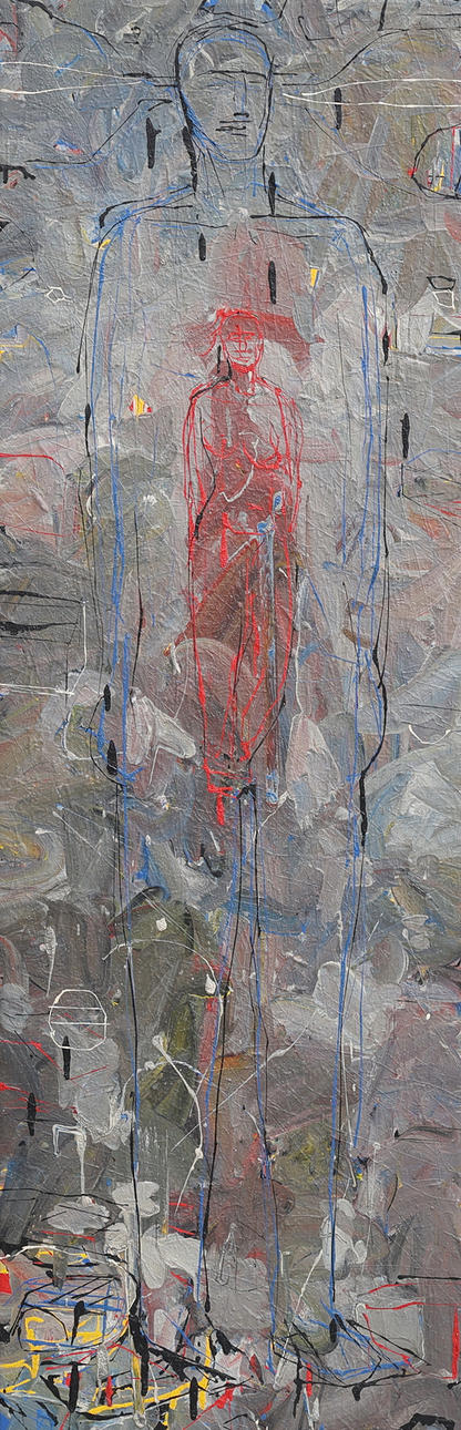 OLLE TALLINGER 1950-. AKRYL PÅ DUK, "PANGAEA", EN AV TRE DELAR ...