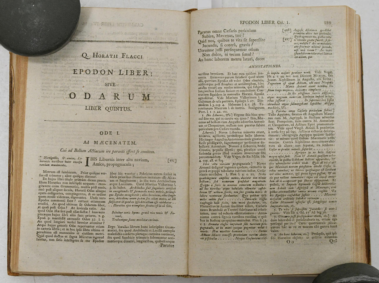 QUINTI HORATII FLACCI. Opera. Interpretation & Notis Illustravit ...