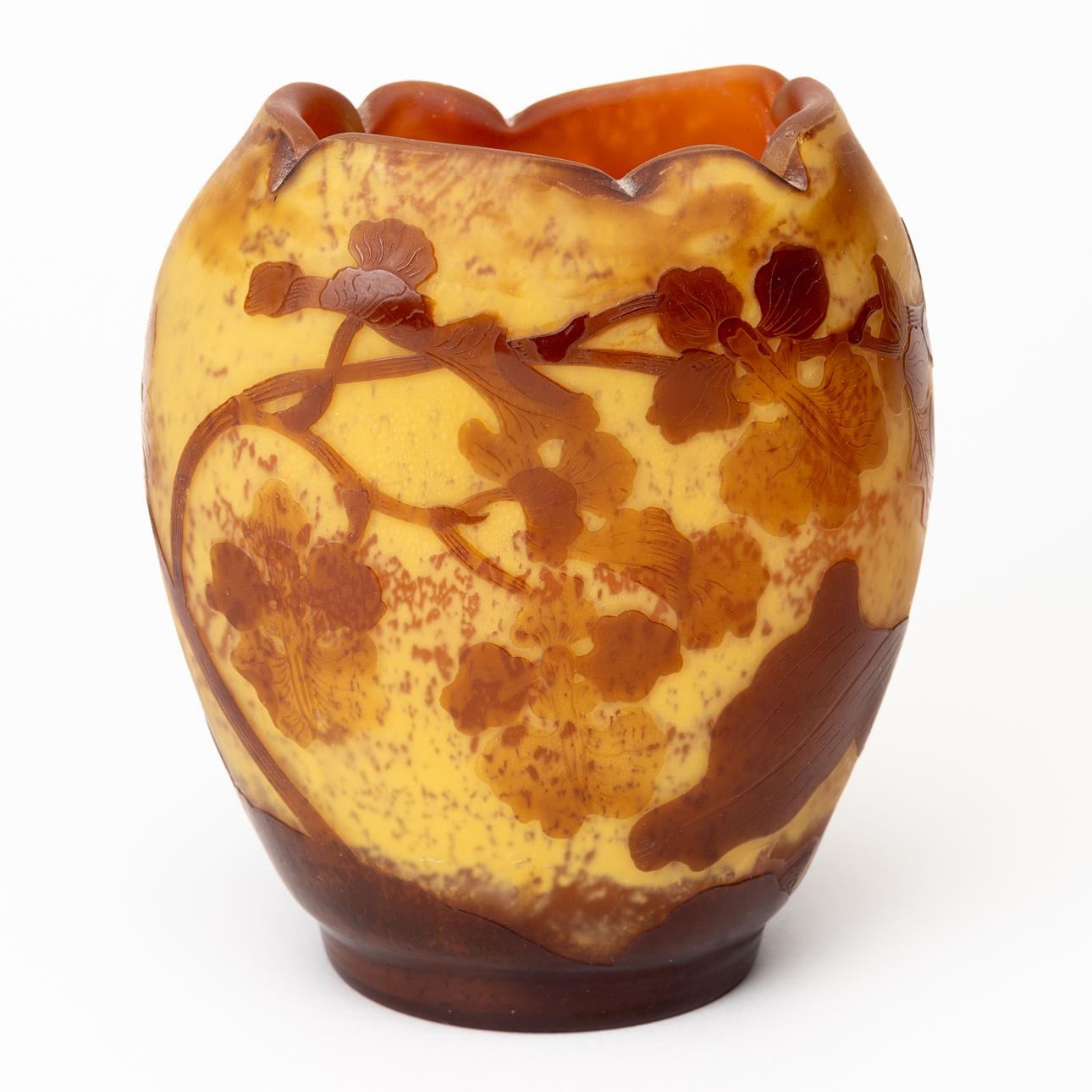 ÉMILE GALLÉ. An Art Nouveau glass vase signed Gallé, Nancy, France ...