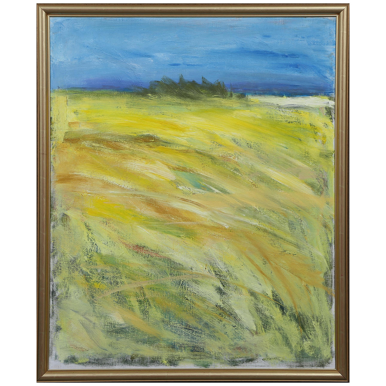 LARS LANZ (b. 1945, MOTALA) “SUMMERFELT ÖLAND” OIL ON CANVAS, SIGNED ...
