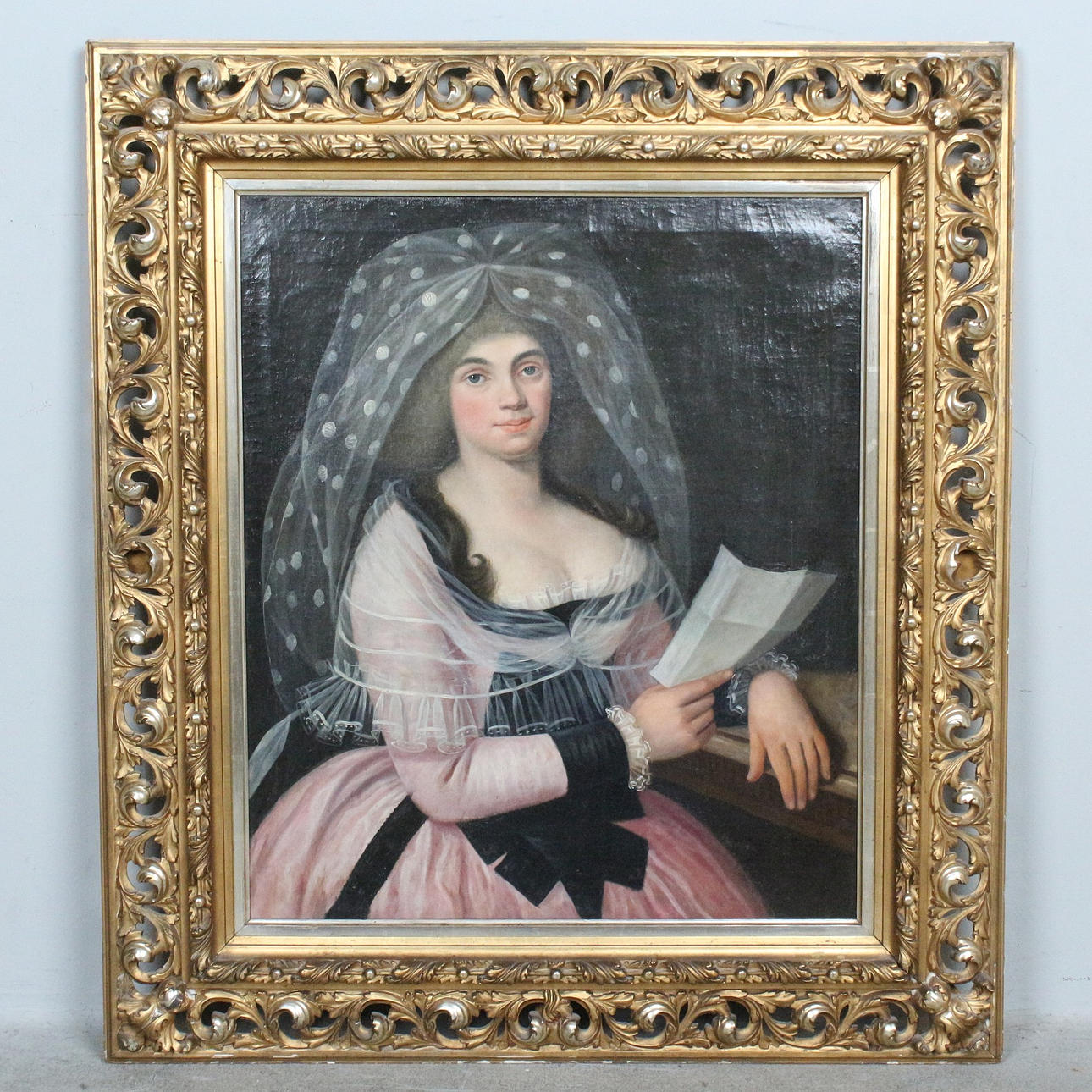JOHANN JACOB LOSE (1755-1813). 'Bröllopsporträtt, '1787, olja på duk ...