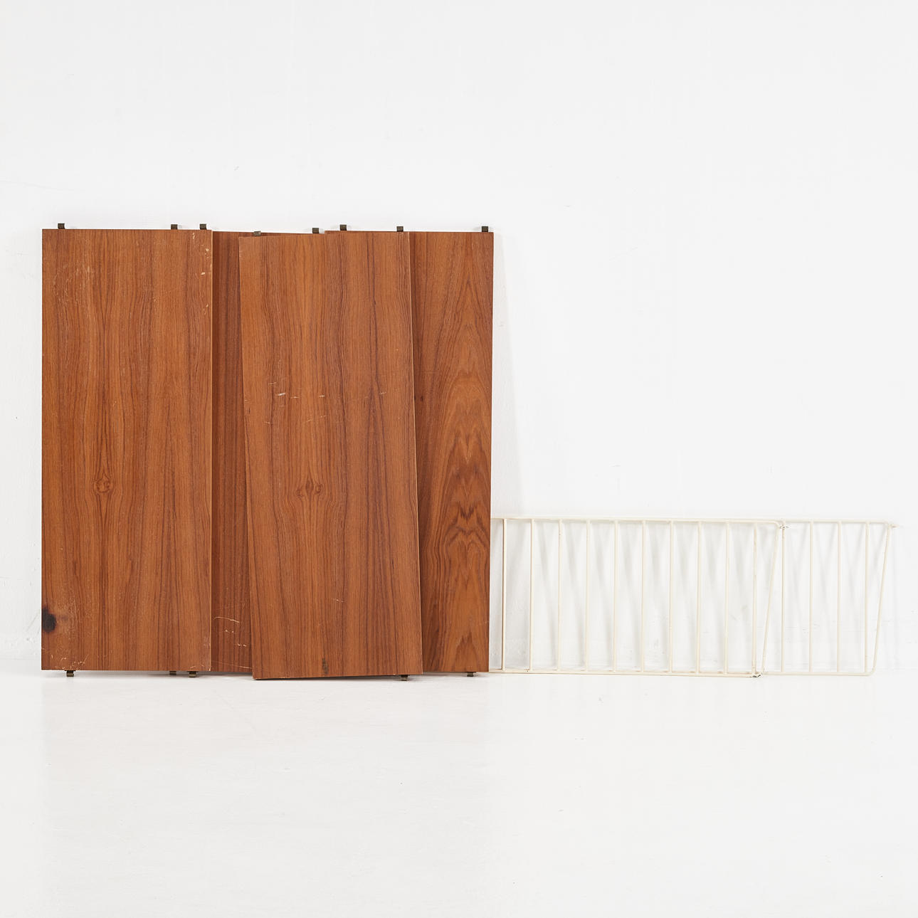 NILS & KAJSA STRINNING. “String”, wall shelf, 2 powder-coated brackets ...