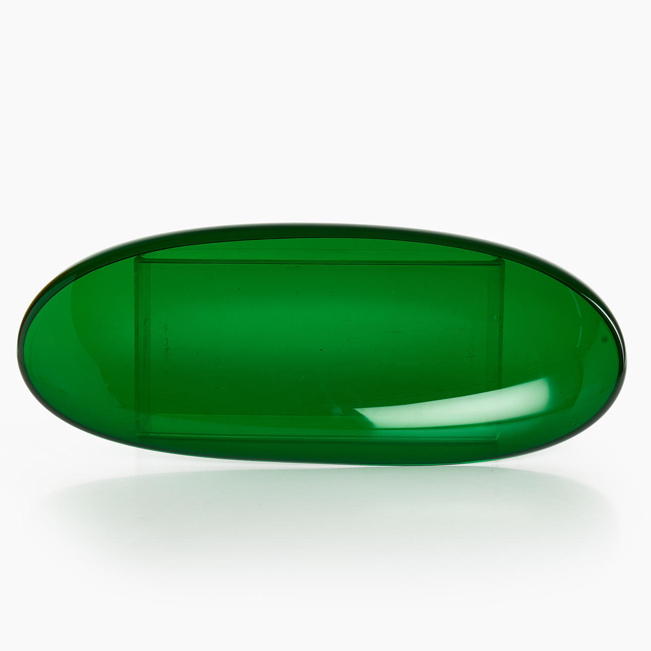 EDWARD HALD. An emerald-green glass serving dish, art deco, model ...