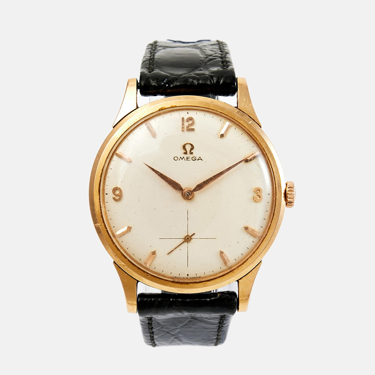 OMEGA, case in 18 k gold, (Swiss Made), sub second, wristwatch, approx ...