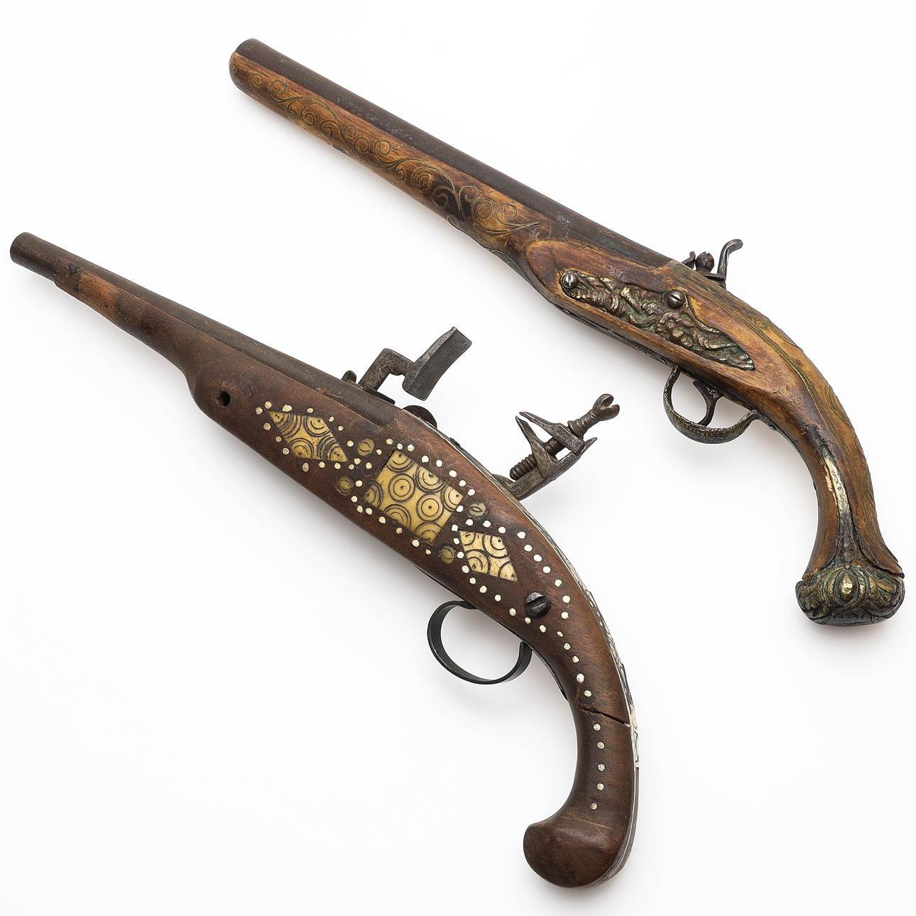 Two 19th century oriental flintlock pistols. Weapons & Militaria - Guns ...