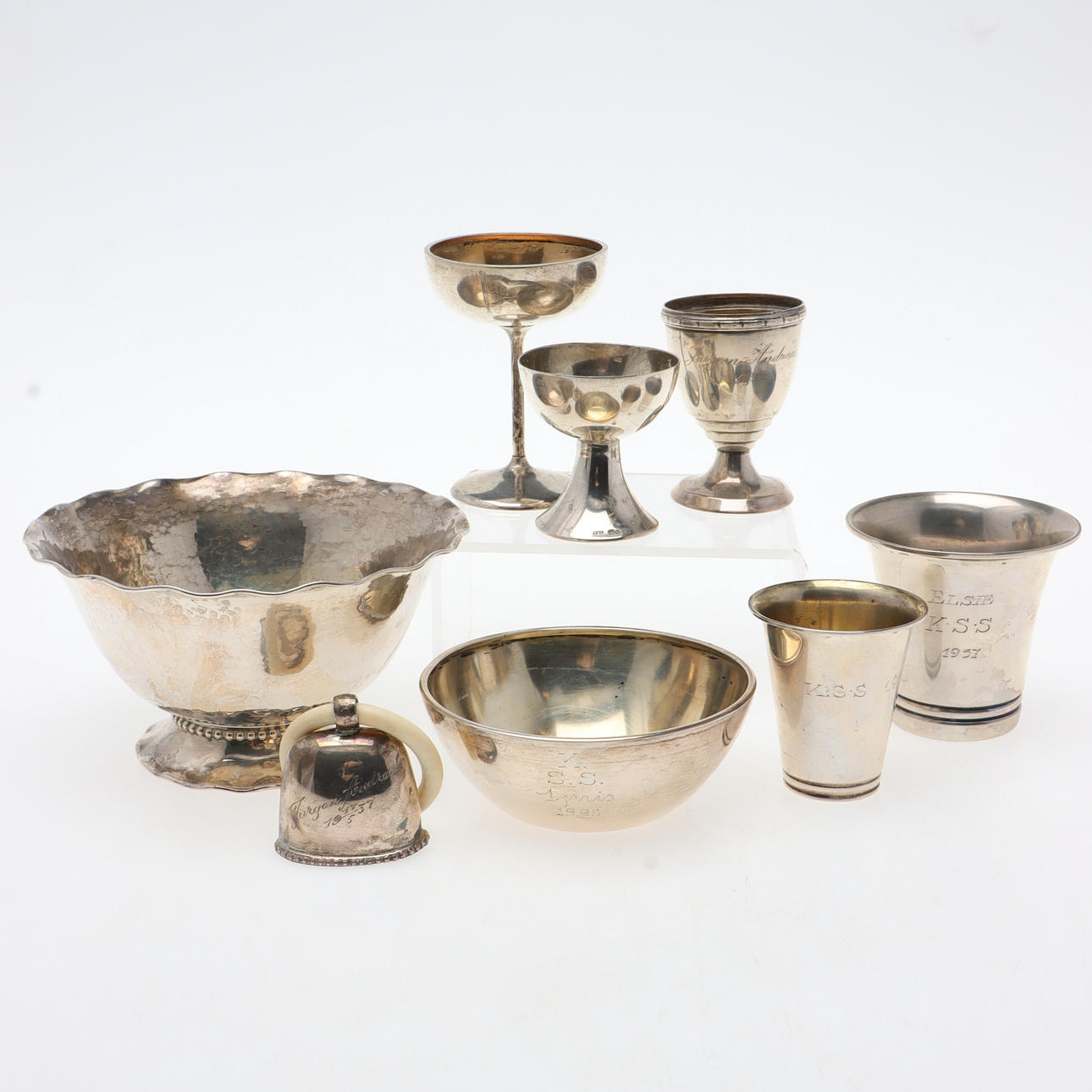 SILVER OBJECTS, 8 pieces. Silver & Metals - Silver - Auctionet