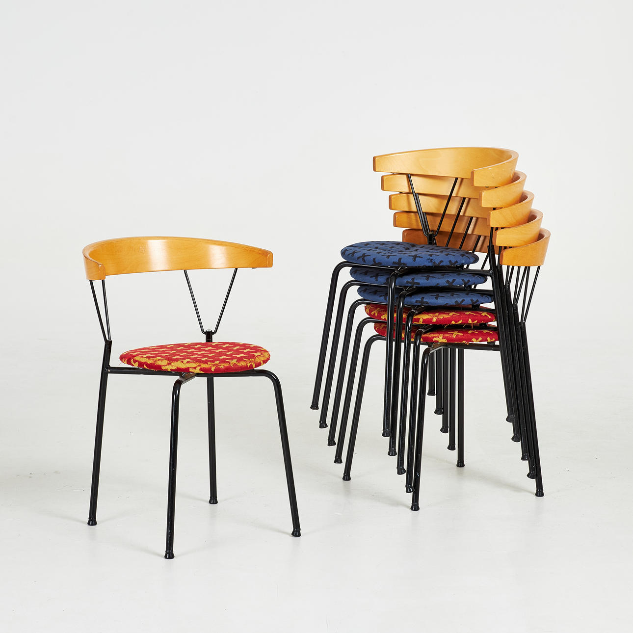 MÅRTEN CYRÉN & JONAS OSSLUND. Chairs, 6 pieces, “Klyka”, Miljö Expo ...