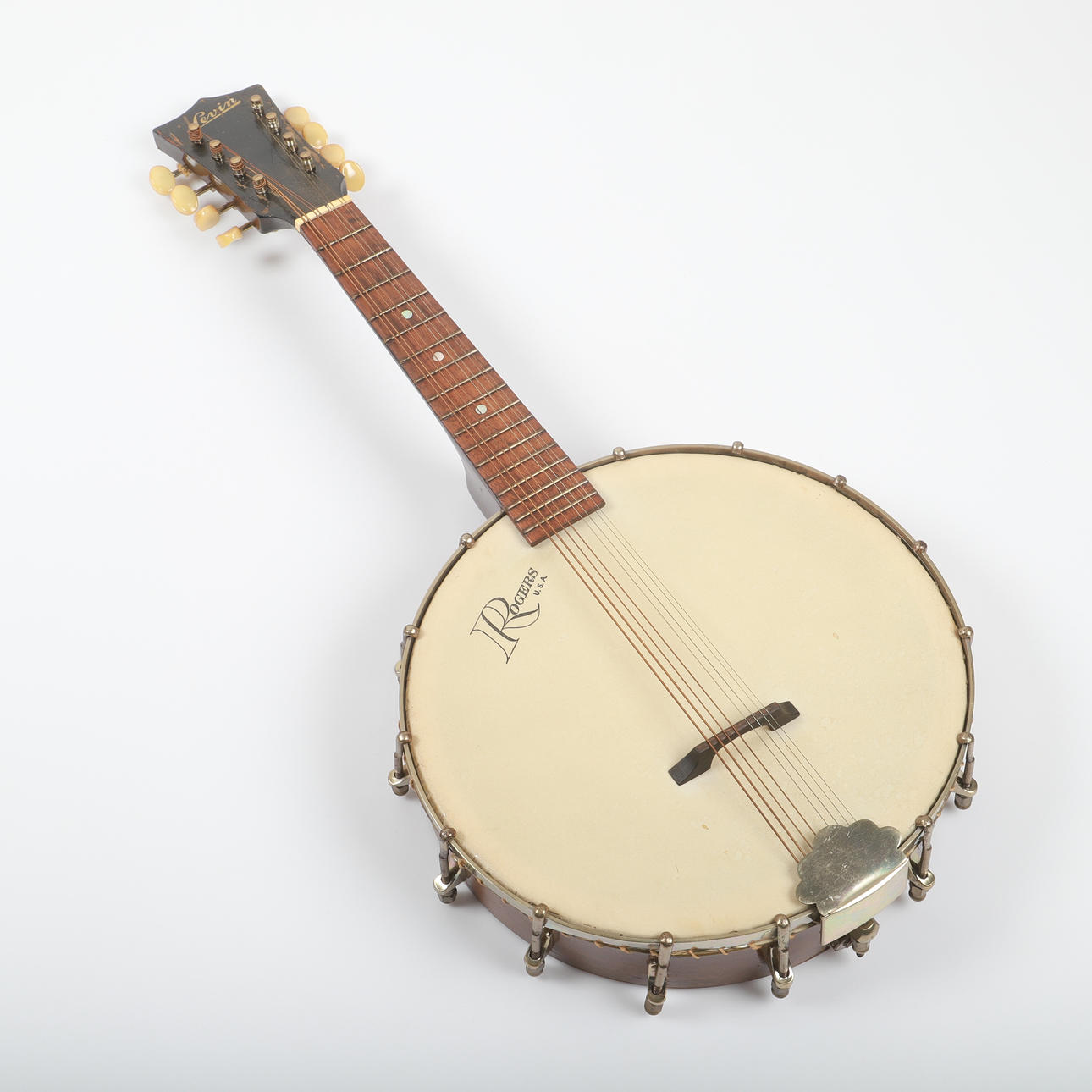 BANJO, wood/leather, Levin/Rogers, USA. Collectables - Musical ...