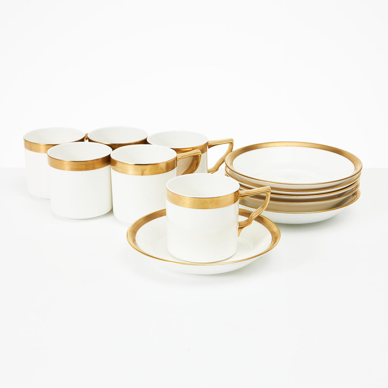 KARIN BJÖRQUIST. “Nobel”, 6 coffee cups with saucer, porcelain ...