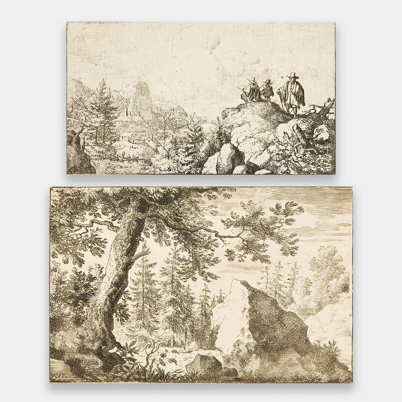 ALLAERT VAN EVERDINGEN (THE NETHERLANDS 1621-1675). Two etchings. "The ...