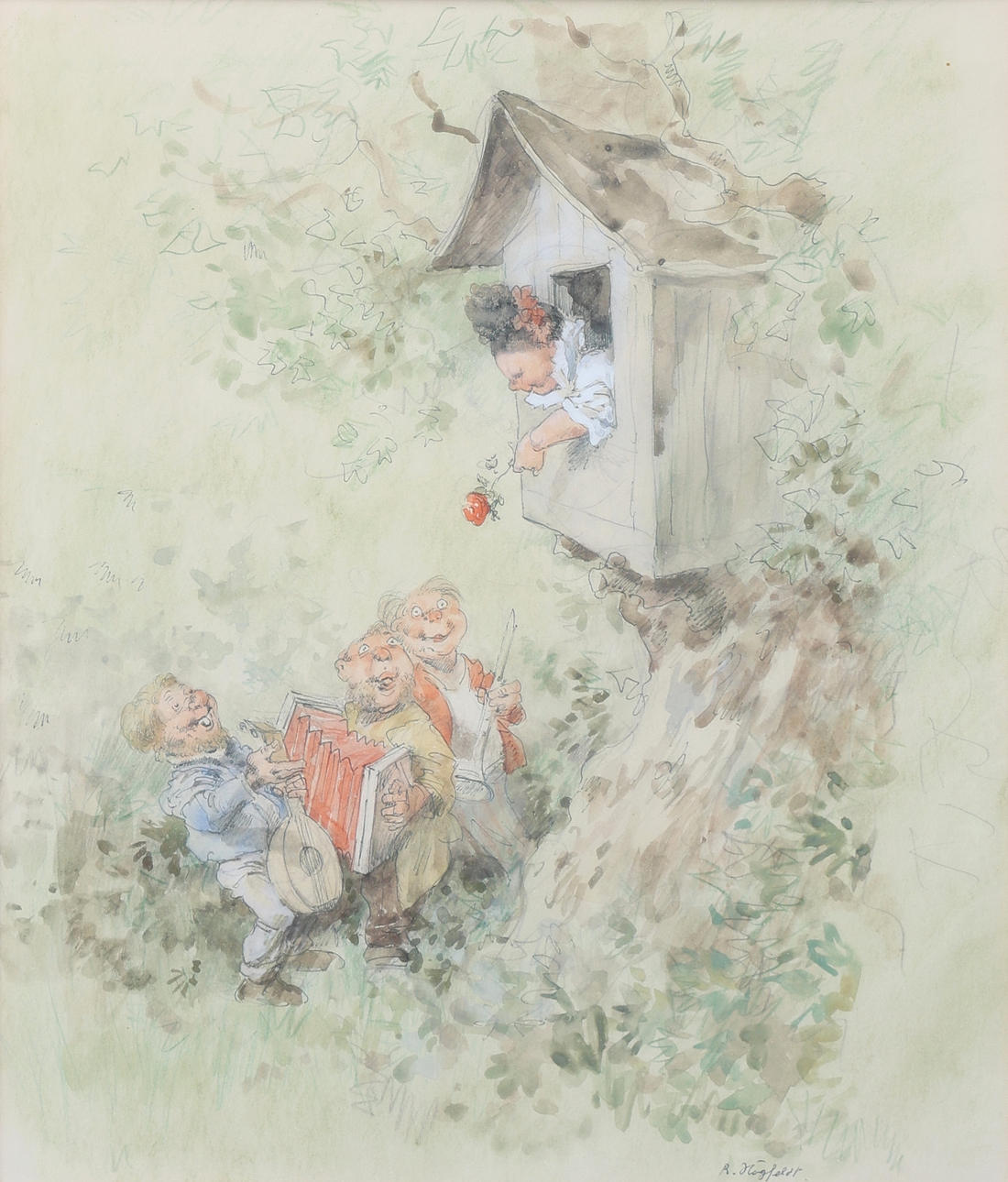 ROBERT HÖGFELDT, watercolour, signed. Art - Paintings - Auctionet