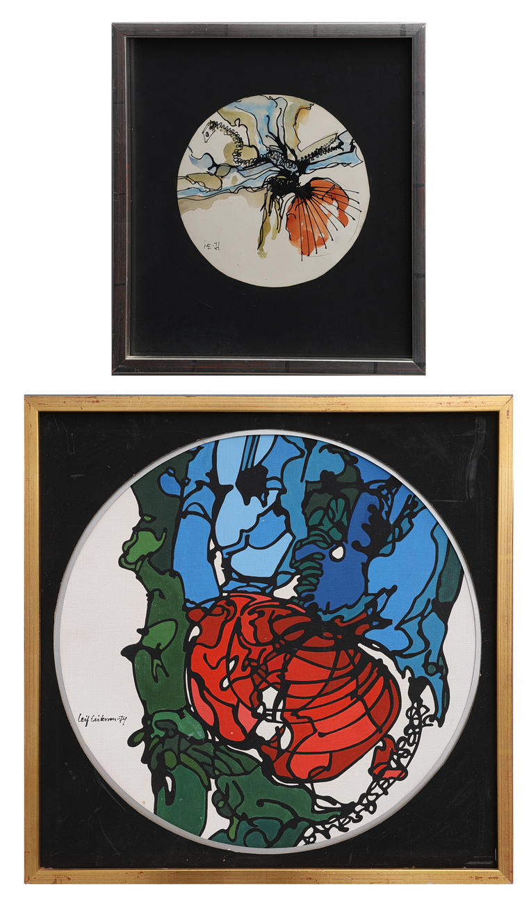 LEIF ERIKSSON (1939-2019). AN ACRYLIC PAINTING ENTITLED “HEART OF THE ...