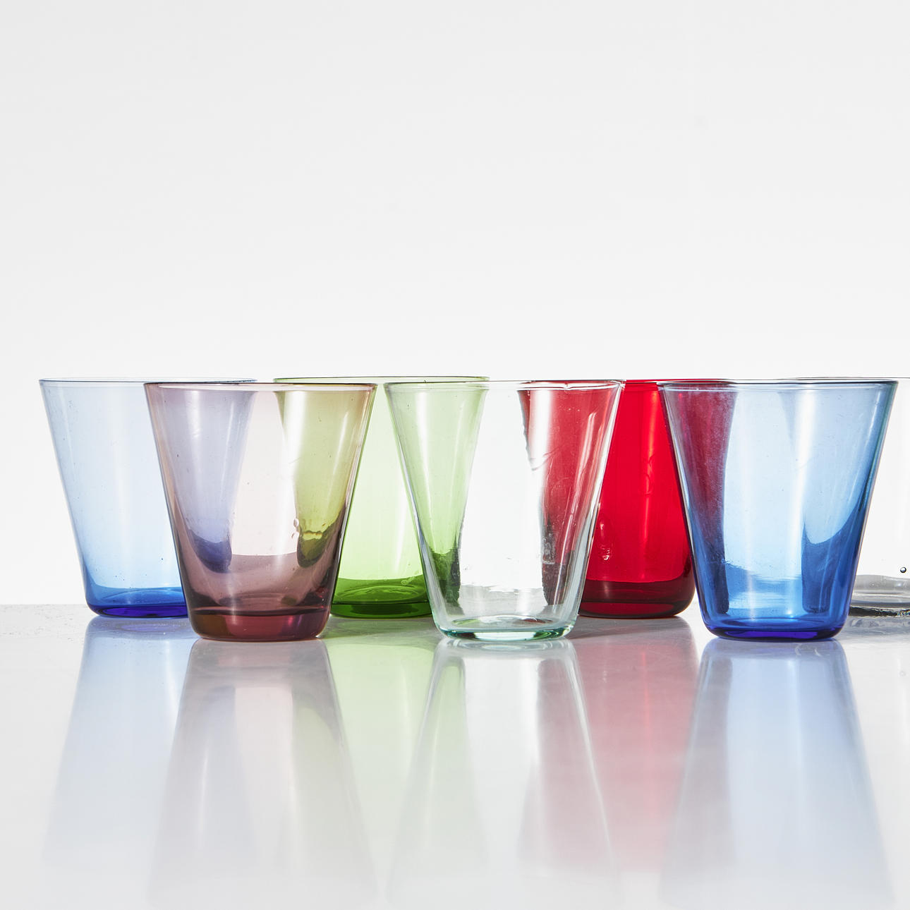 REIJMYRE GLASSBRUK, a selter glass, model “Samba”, 12 pcs., coloured ...