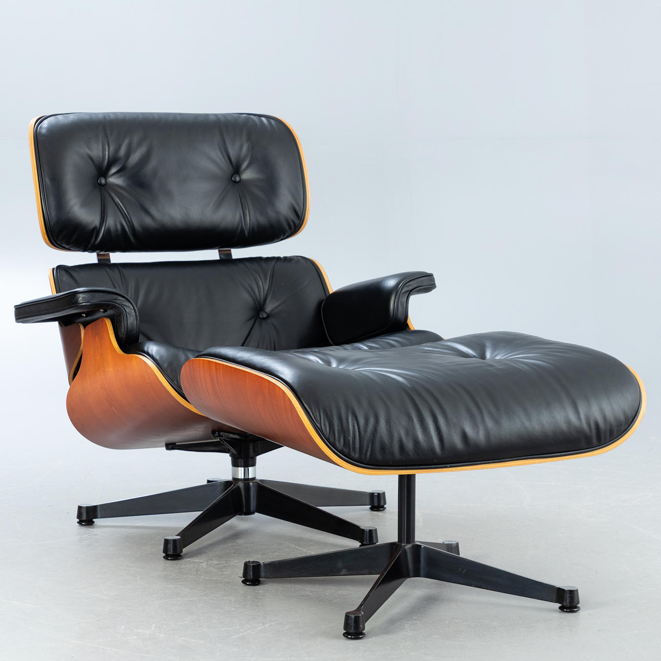 RAY & CHARLES EAMES. Vitra. lounge chair with ottoman, cherry wood ...