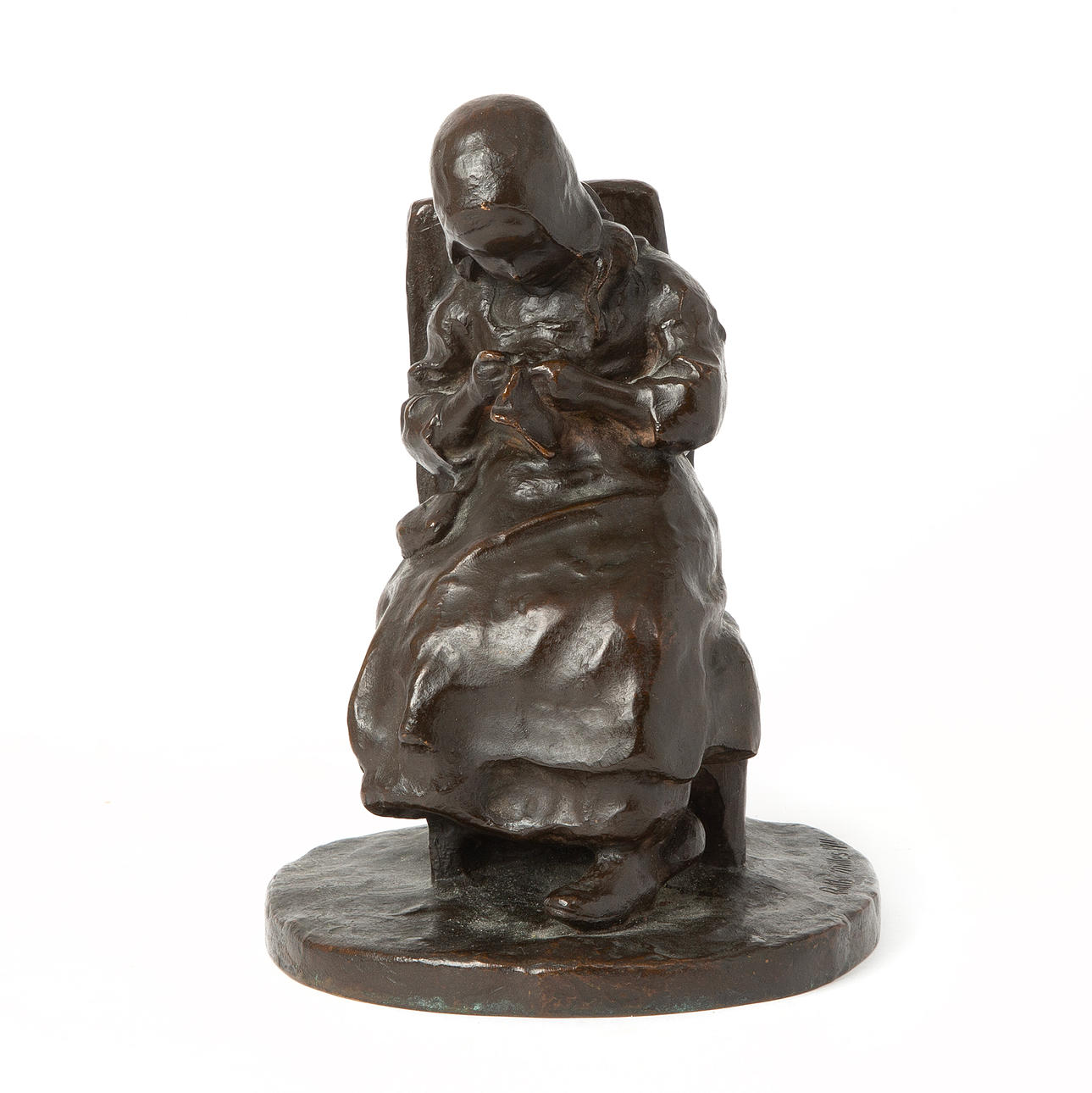 RUTH MILLES. Sculpture, “Dilitiga Kajsa”, bronze, master stamped Herman ...