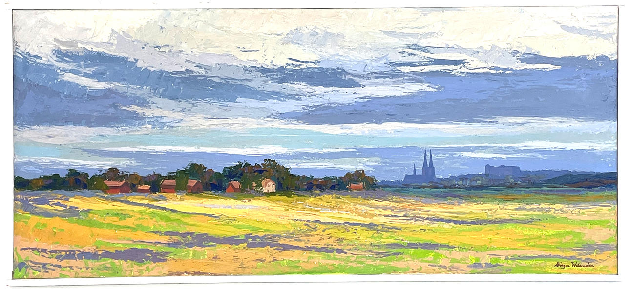 BIRGER WELANDER. Motif from Uppsala, oil on panel, signed. Art ...