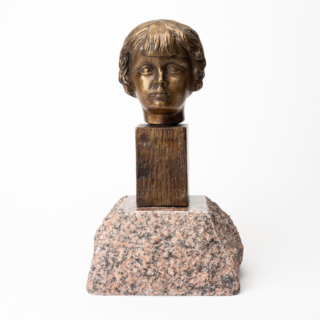 ASTRI BERGMAN-TAUBE. Skulptur, "Ulrika 3år", brons, gjutarstämpel Cire ...