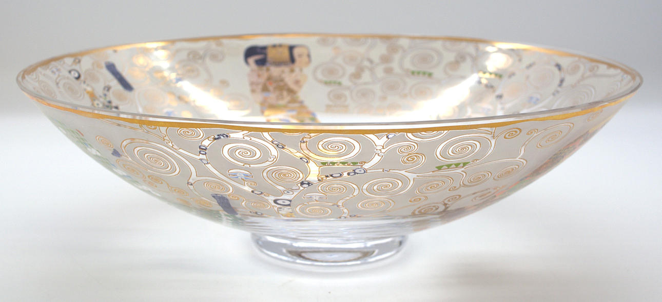 GÖBEL, LARGE GLASS BOWL, AFTER GUSTAV KLIMT THE EXPECTATION, THE ...