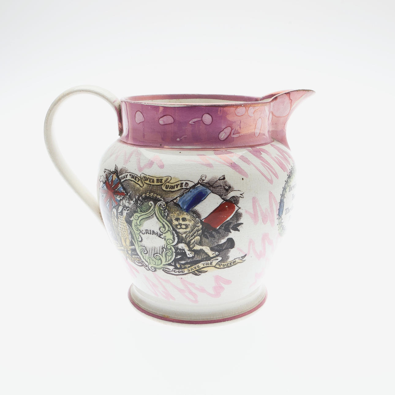 LARGE VICTORIAN SUNDERLAND LUSTRE CRIMEAN WAR JUG. Ceramics & Porcelain ...