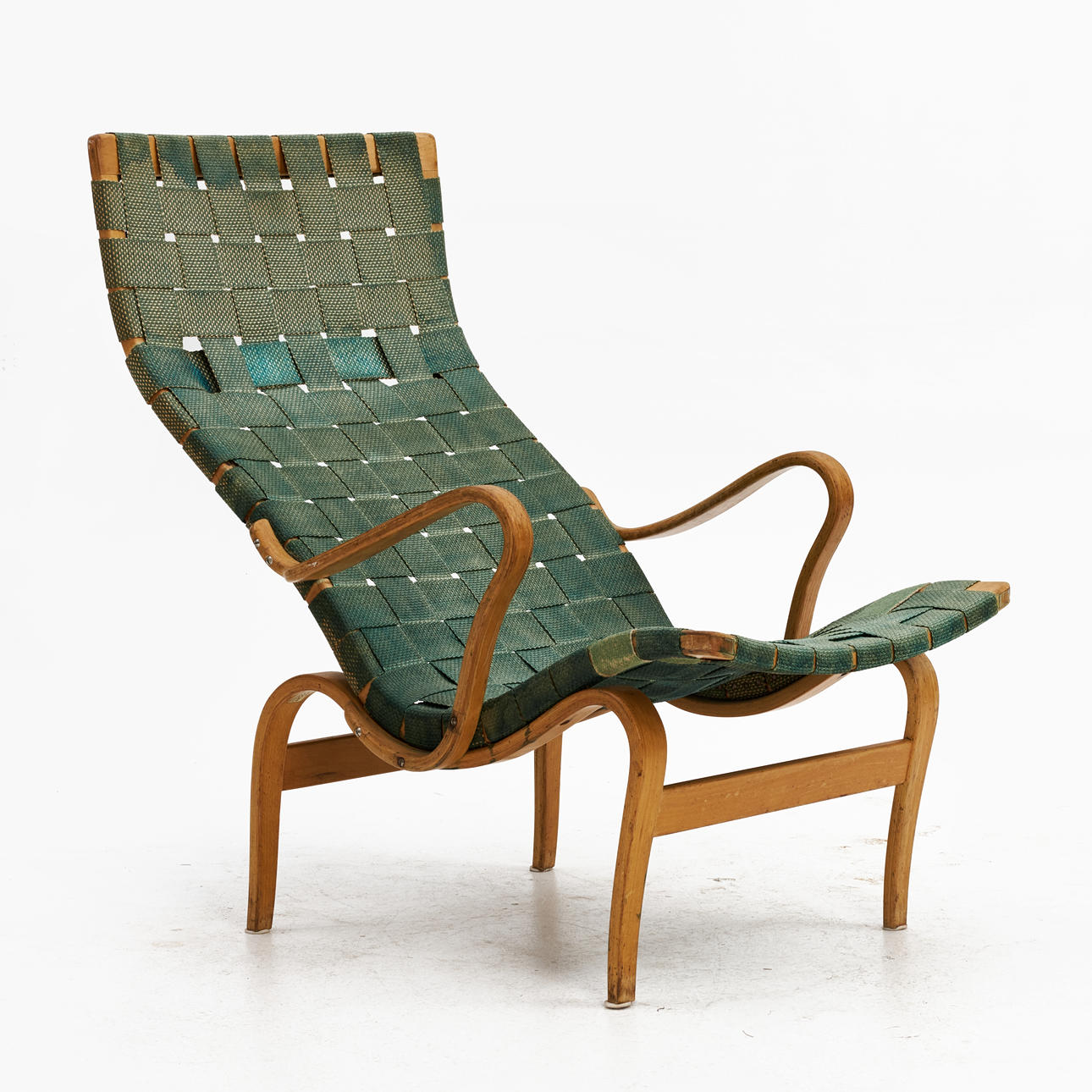 BRUNO MATHSSON (1907-1988). Armchair, “Pernilla 1", beech, braided ...