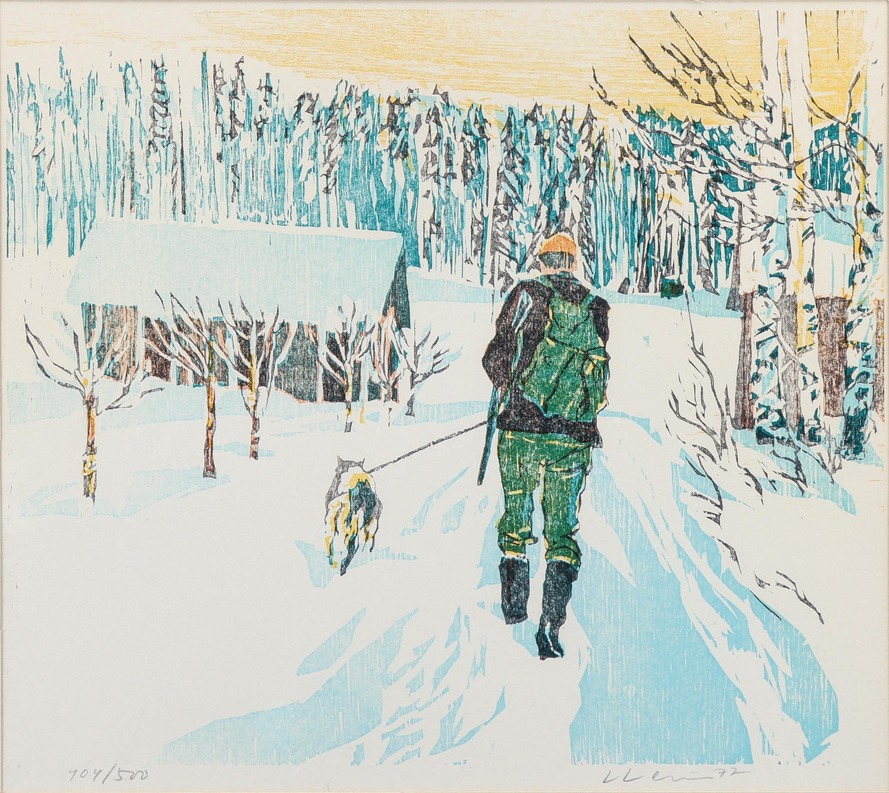 LARS LERIN. Jägare, 1977. Konst - Grafik - Auctionet