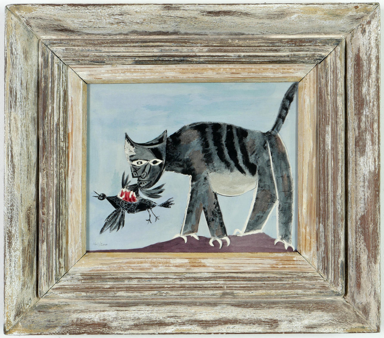 PABLO PICASSO. GATTO CHE ADDENTA UN UCELLO. Art - Paintings - Auctionet