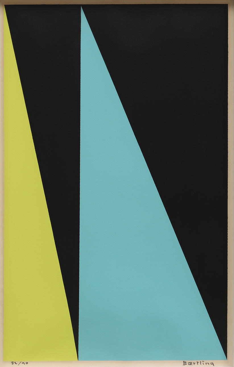 OLLE BAERTLING. "Assuan", serigrafi, signerad och numrerad 82/90. Konst ...