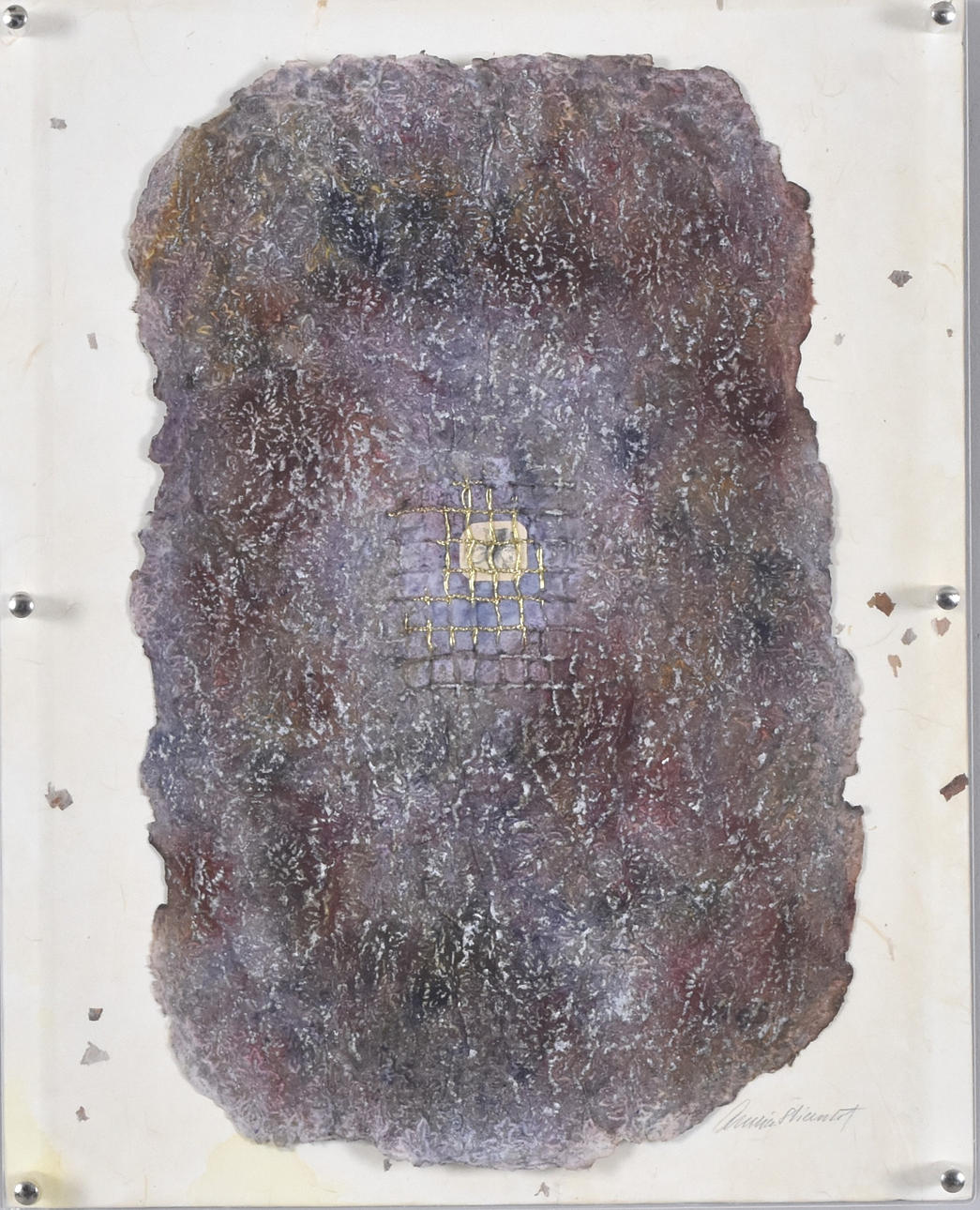 ANNICA STIERNLÖF. collage on handmade paper, “The Shaman's Shield II ...