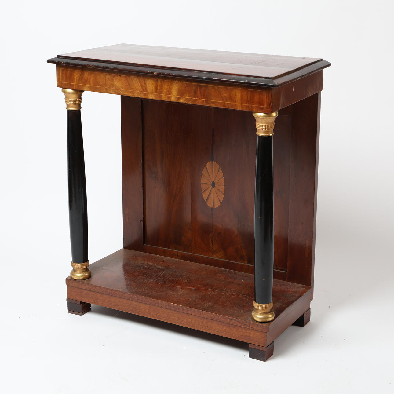 A Karl Johan-style console table, early 20th century, veneered with ...