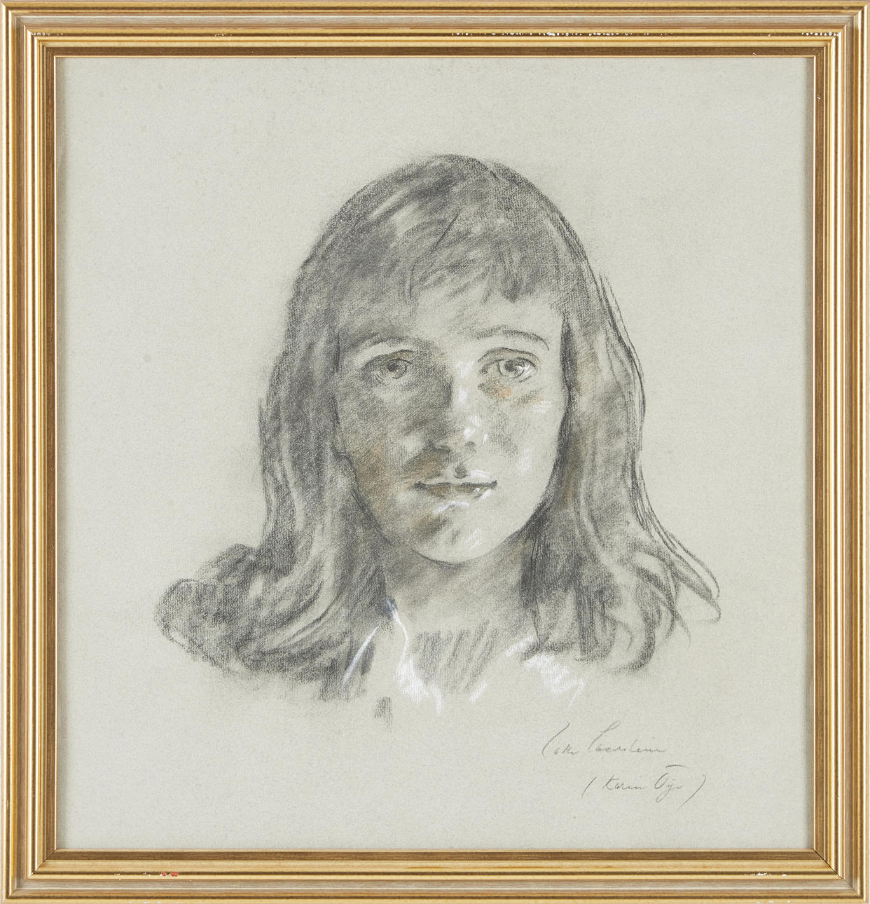 LOTTE LASERSTEIN. Portrait, Kohlezeichnung, signiert. Kunst & Gemälde ...
