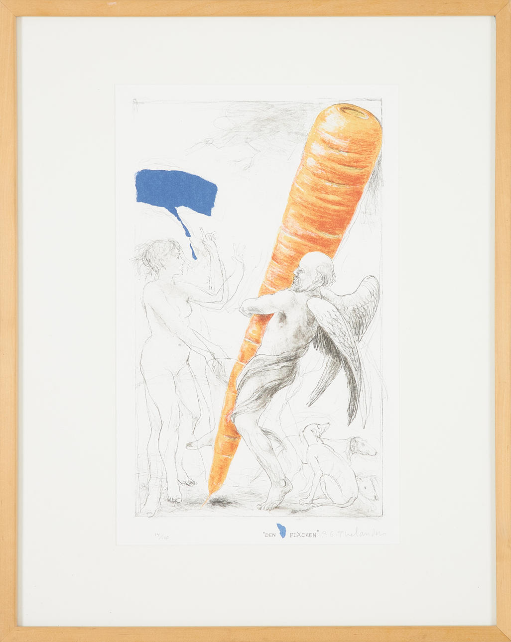 PER GUNNAR THELANDER. “The Blue Spot”, lithograph in colour, signed and ...