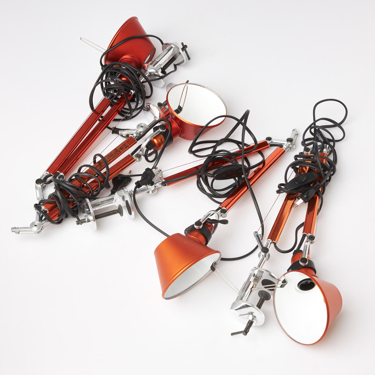 MICHELE DE LUCCHI OCH GIANCARLO FASSINA. Desk lamps, 4 pcs, “Tolomeo ...