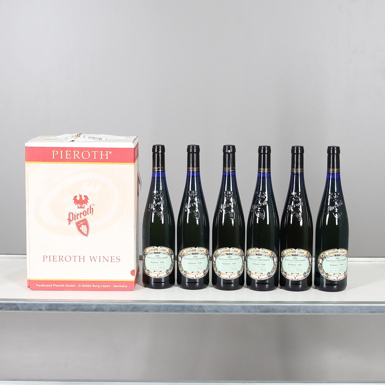 A BOXED SET OF SIX BOTTLES OF 2008 FERDINAND PIEROTH 'PIEROTH BLUE BURG ...