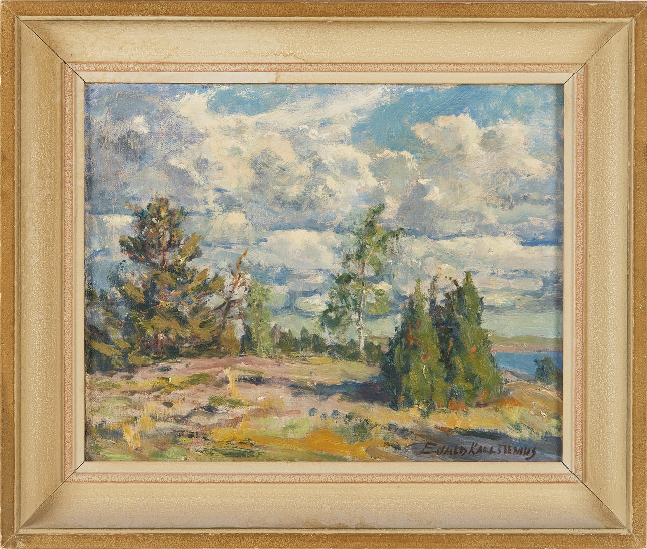 EVALD KALLSTENIUS (1898-1957). archipelago landscape, oil on canvas ...