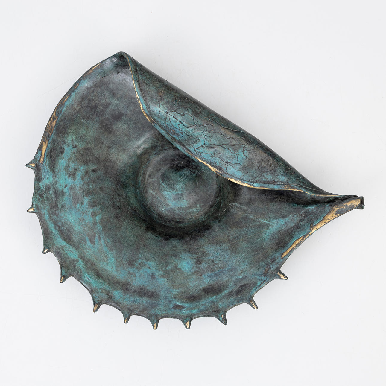 ANDREAS WARGENBRANT. Sculpture, green patinated bronze, “THE SHELL ...