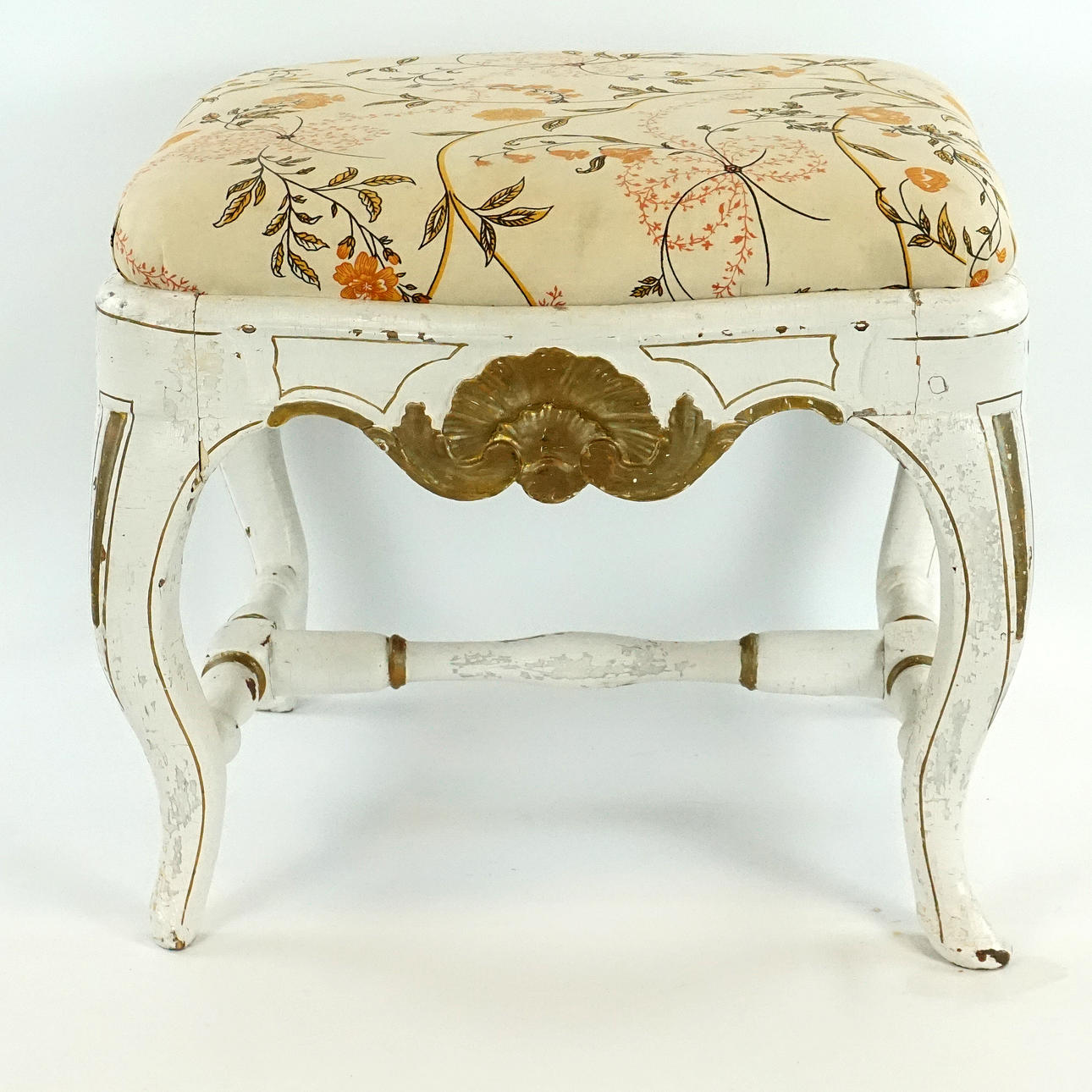 STOOL. Rococo style, painted wood, 20th century. Furniture - Other ...
