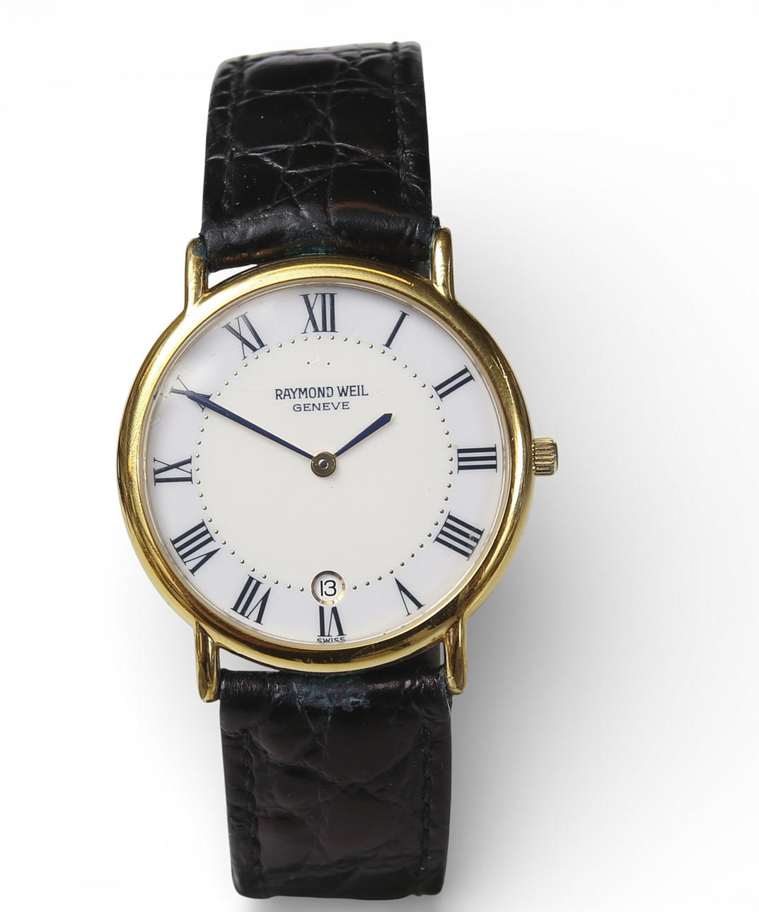 RAYMOND WEIL, a gold quartz wristwatch, date, 1990's. Case from the ...