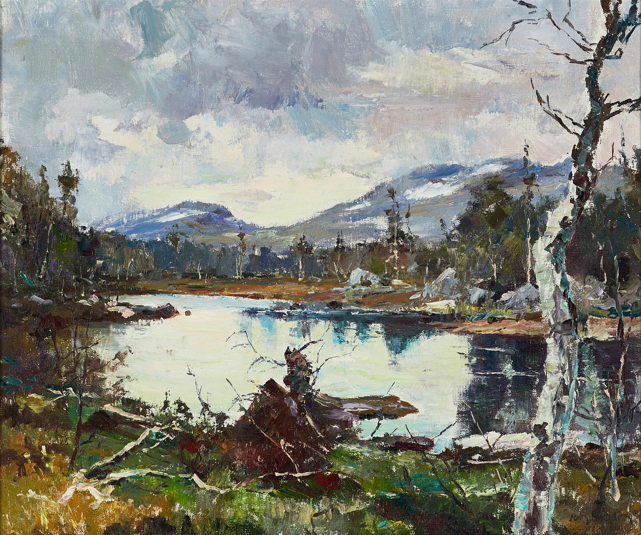 JOHAN BLADH (1893-1976). Motif from Funäsdalen, signed and dated -66 ...